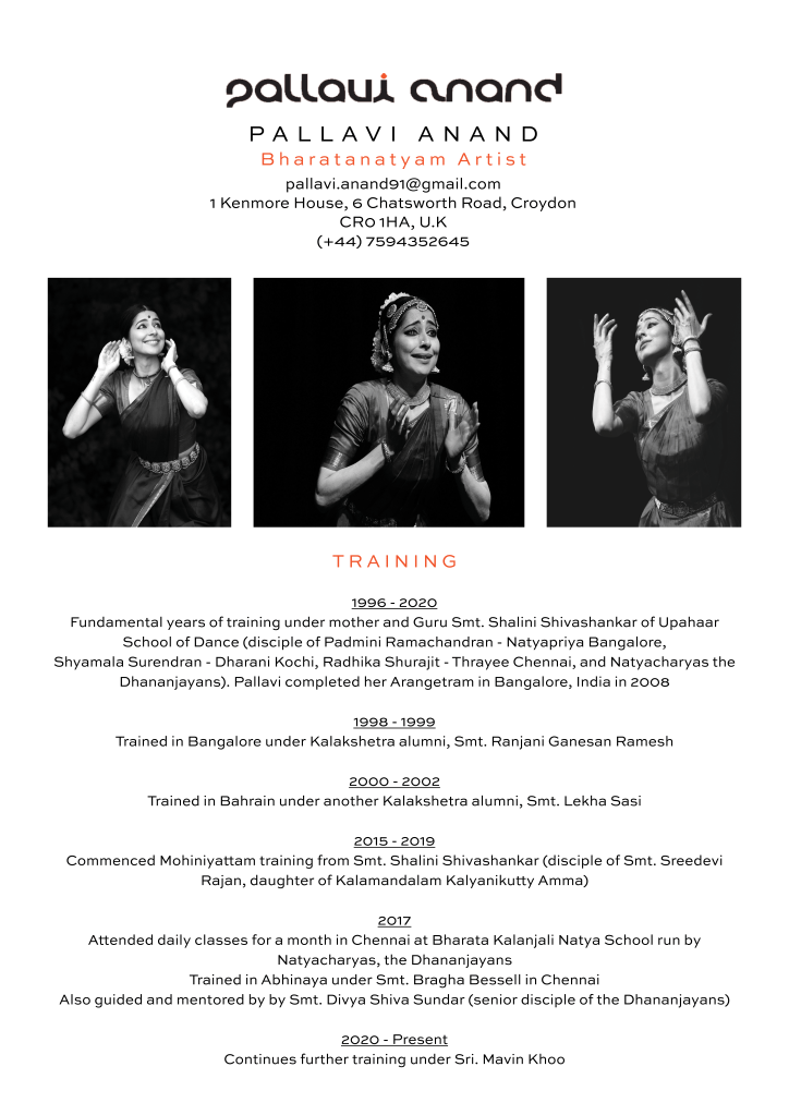 Natyam CV – Pallavi Anand